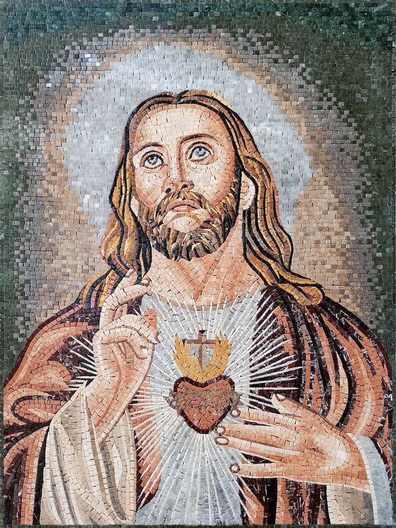 Religious Icon Of Jesus The Savior - Mosaic Portrait I iMosaicArt ...